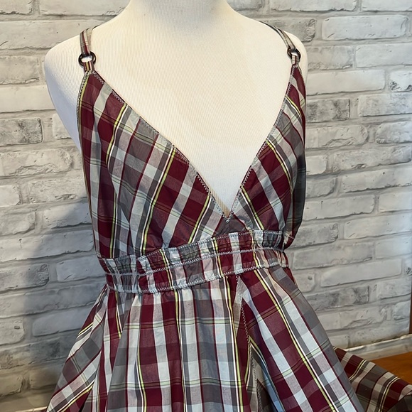 Triple Five Soul | Dresses | Plaid Sun Dress From Triple Five Soul Gray ...